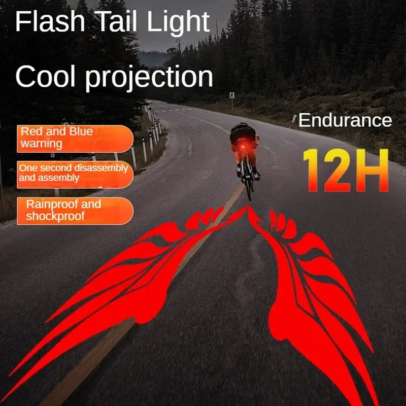 Bicicleta-asas-do-anjo-Intelligent-Taillight-carregamento-Night-Riding ...