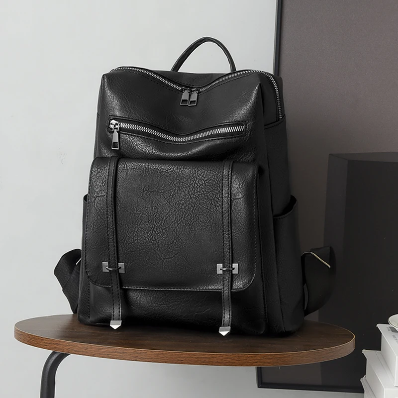 High-Quality-PU-Leather-Brand-Backpack-For-Women-Fashion-Travel-Bagpack ...