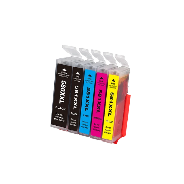 580XXL 581XXL PGI580 CLI581 1SET 5PCS Compatible Ink Cartridge for ...
