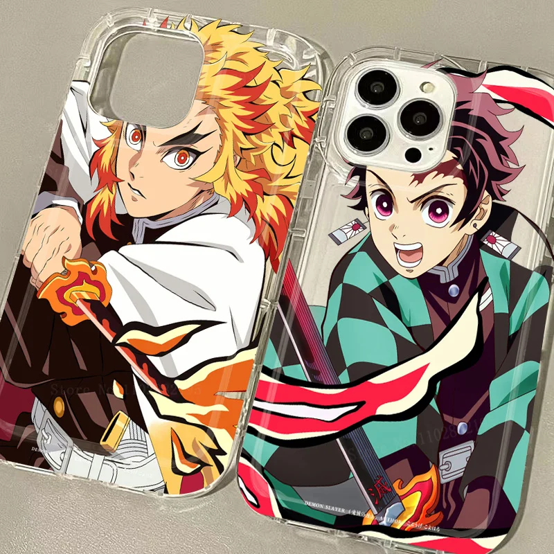 Anime Demon Slayer TPU Phone Case for iPhone 15 14 13 12 11 Pro Max XR ...