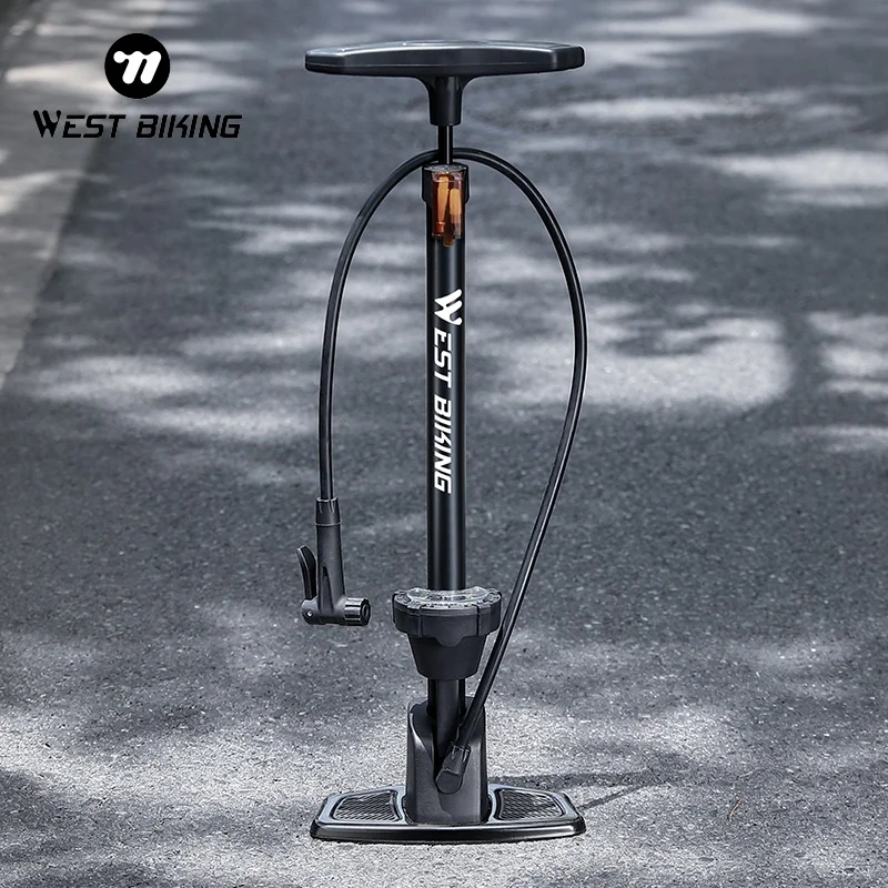 WEST BIKING Bicycle Pump 160PSI Foot Pump MTB Road Bike Air Pump With ...