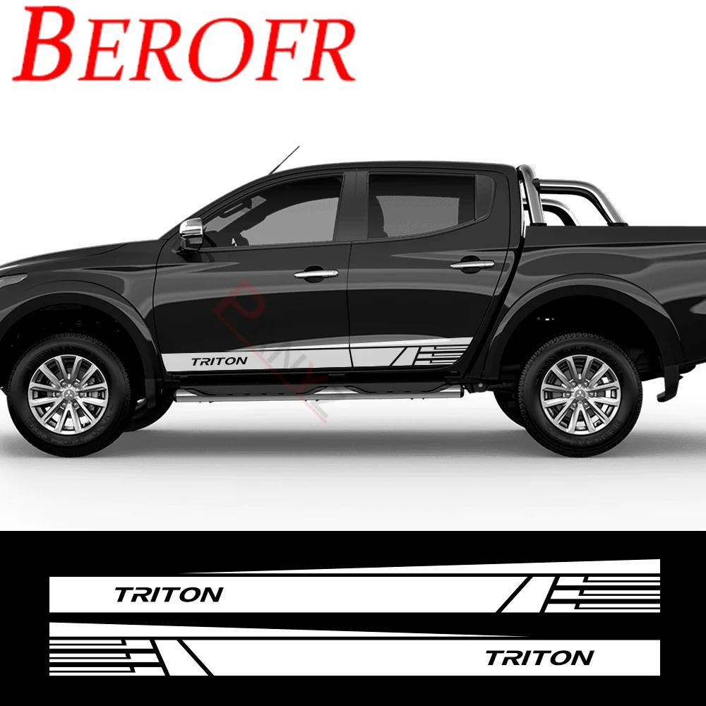 Pickup-Door-Side-Stickers-For-Mitsubishi-L200-Triton-Truck-Graphics ...