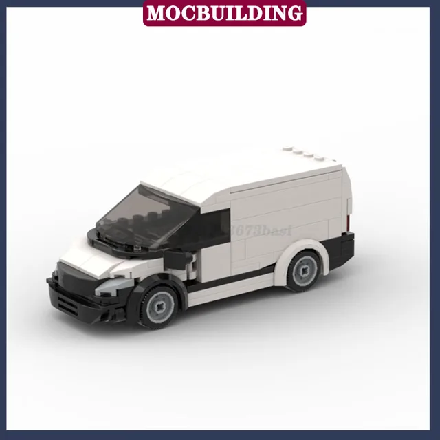 City Cargo Transport Truck Model Building Block Assembly MOC White Car ...