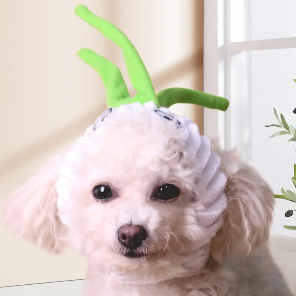 Stylish-Pet-Cap-Skin-touch-Washable-Dogs-Cap-Garlic-Shape-Dog-Cat ...