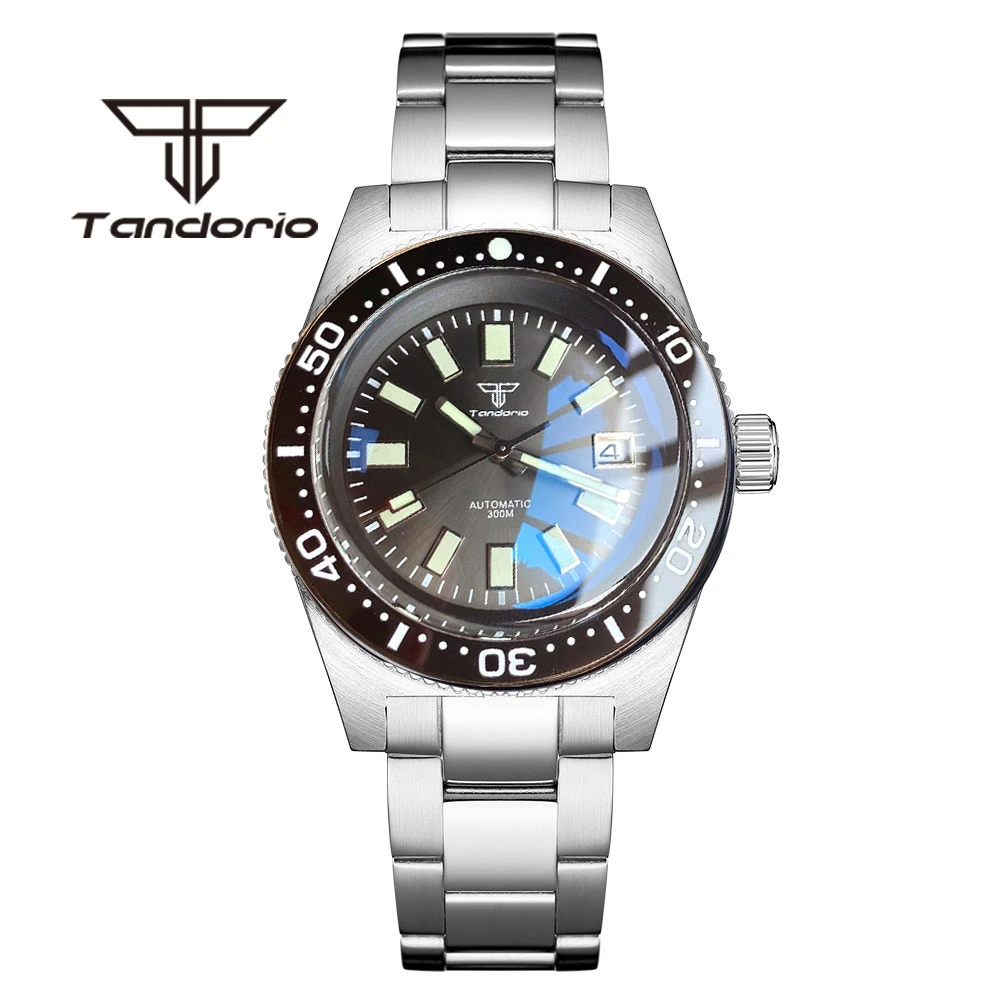 Tandorio 62MAS NH35A PT5000 300M Automatic Dive Men Watch Domed AR ...