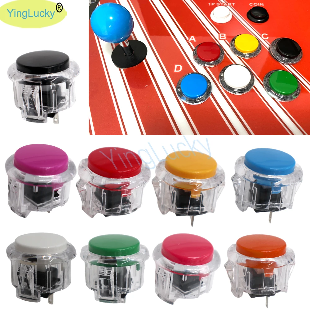1pc-Arcade-Push-Button-30mm-24mm-transparent-Buttons-Game-console-Replacement-Button-For-Arcade ...