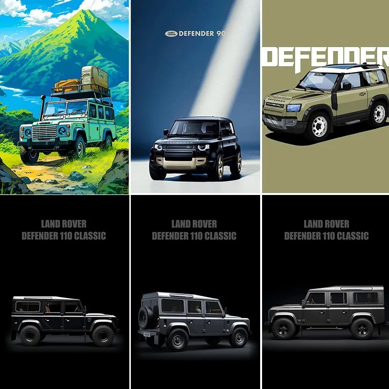 Defender Series Off Road Car Posters Retro Metal Poster Sign Pub Garage ...
