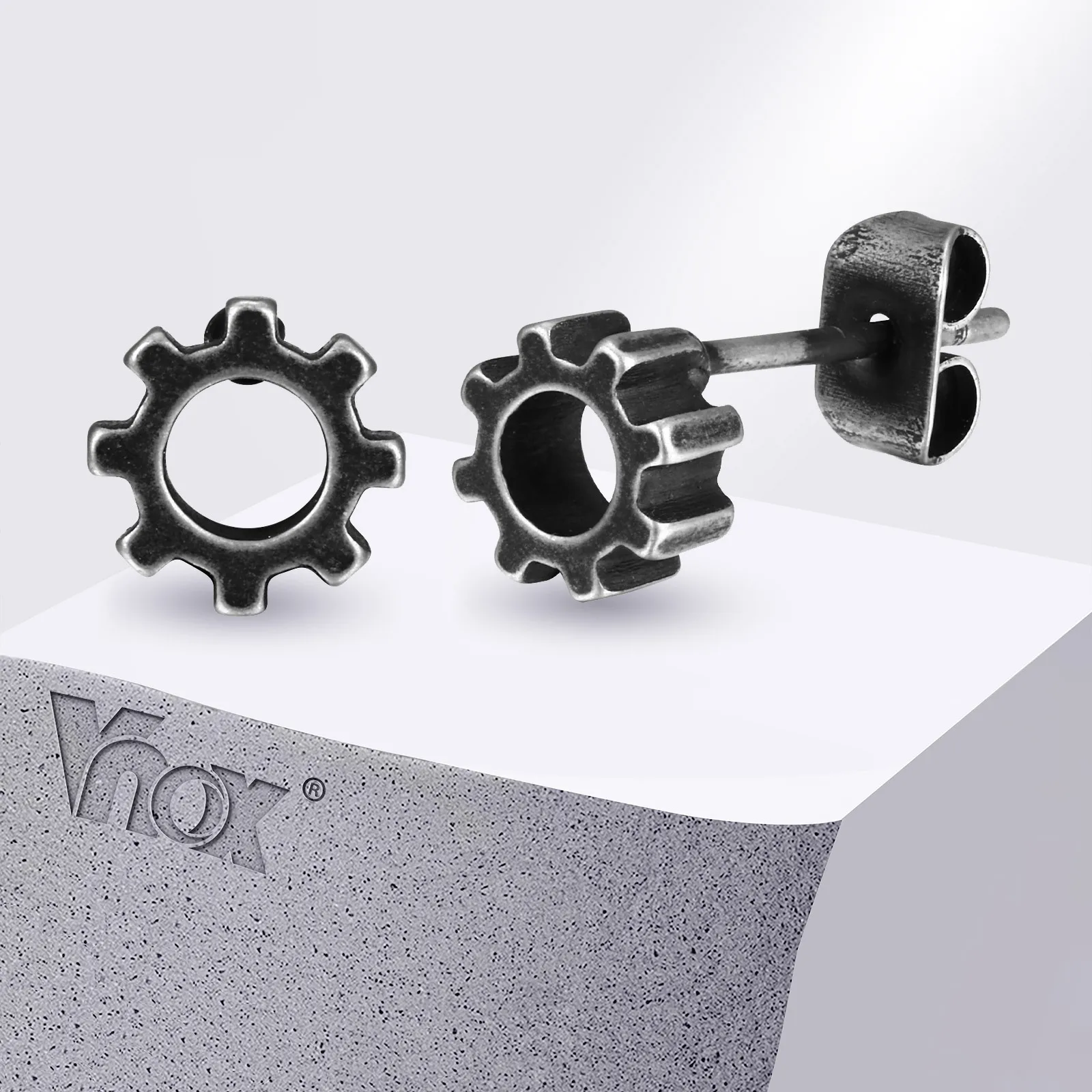 Vnox-Small-Gear-Stud-Earrings-for-Men-Boys-Stainless-Steel-Men-Punk ...