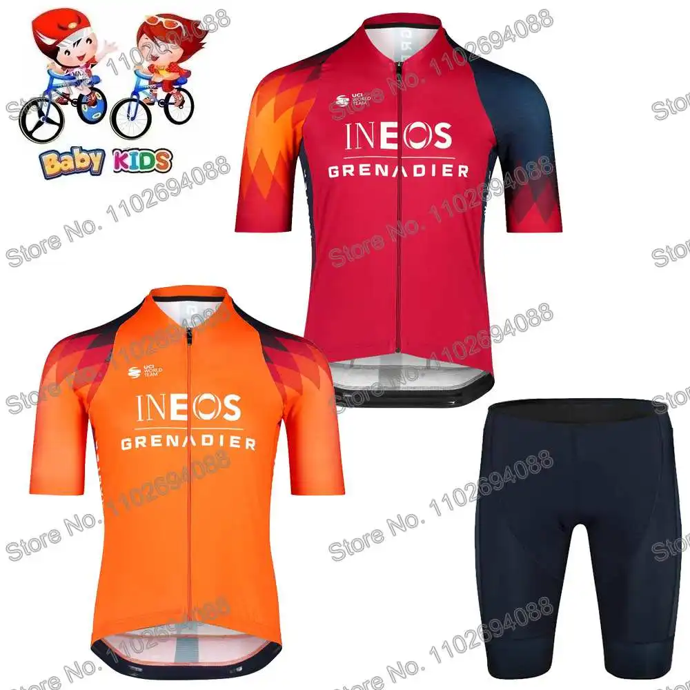 Ineos-Grenadier-2023-Boys-Cycling-Jersey-Set-Kids-Cycling-Clothing ...
