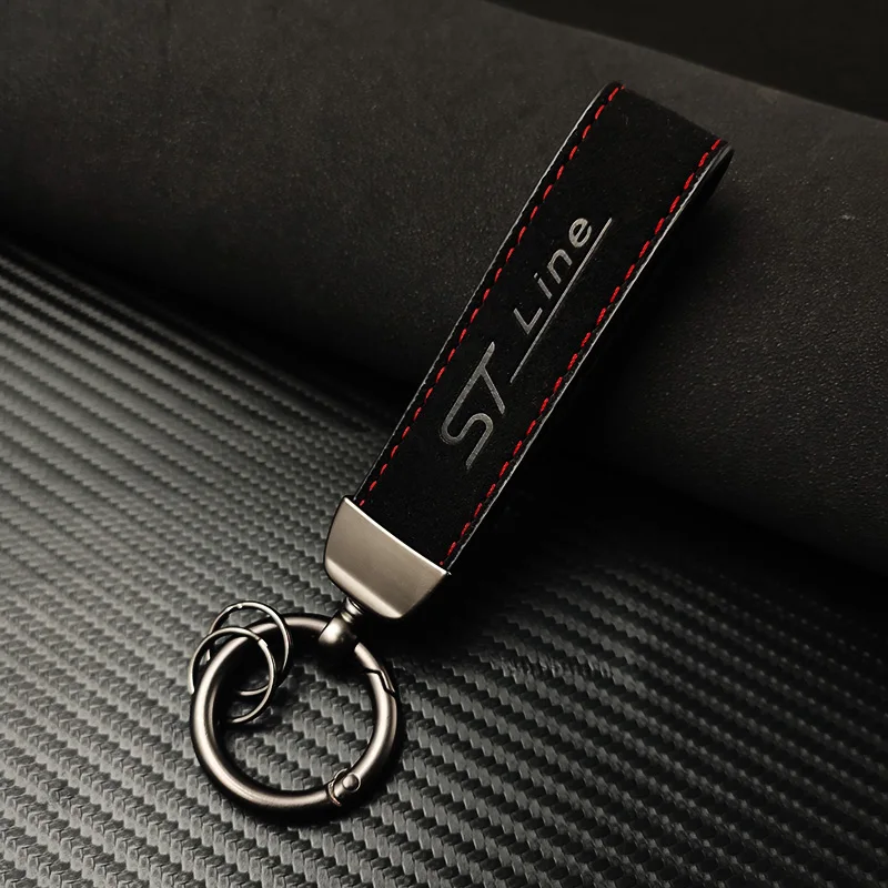 2024-Suede-Leather-ST-Line-Man-Women-Luxury-Car-Keychain-For-Ford-Puma ...