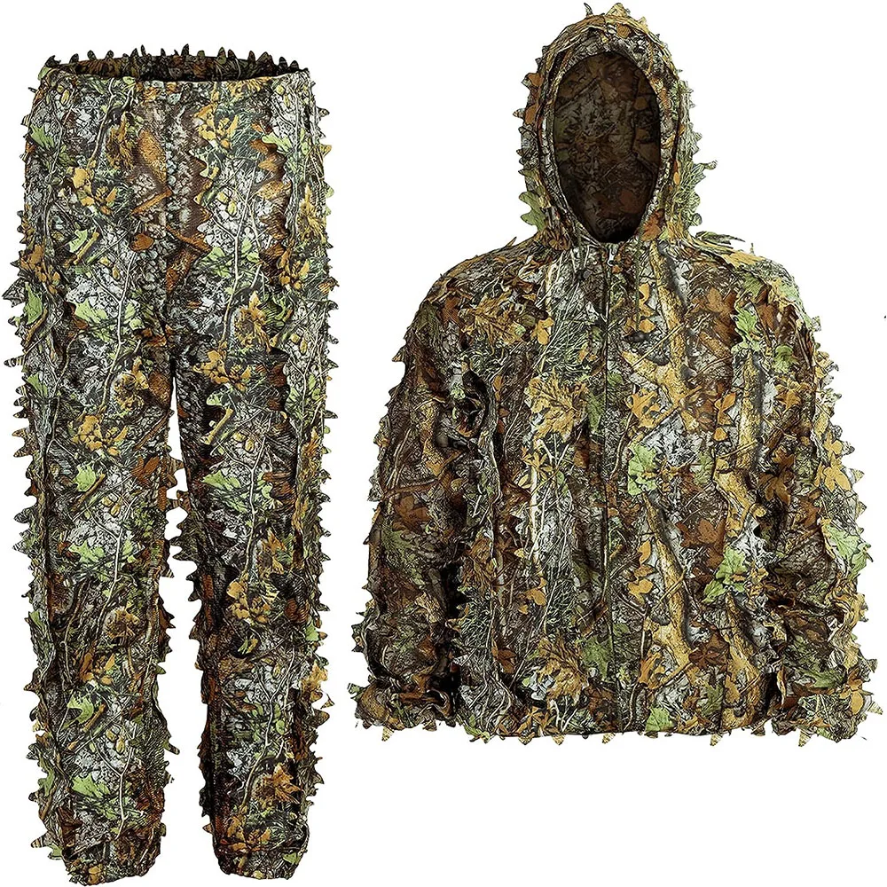 Ghillie-Suit-Men-Women-Kids-3D-Leafy-Bionic-Camouflage-Hunting-Clothing ...