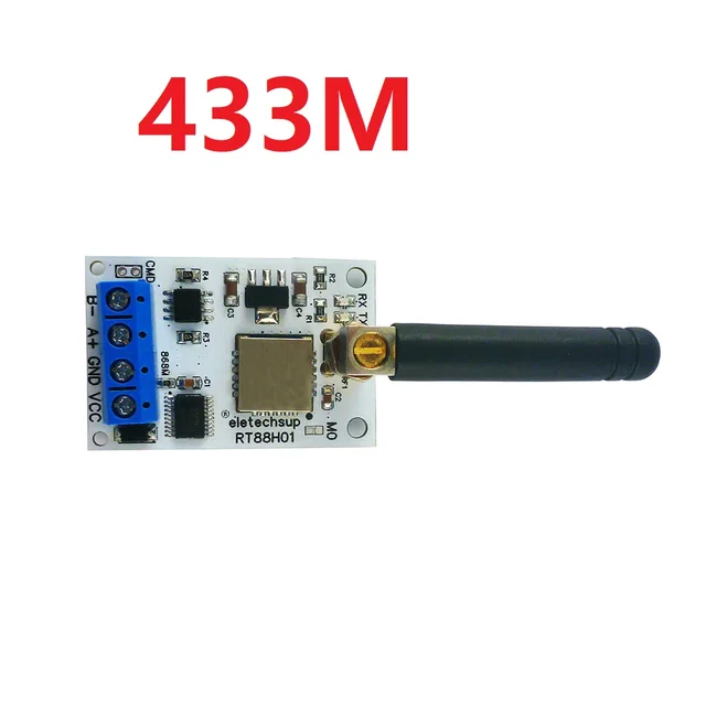 RT88H01 VHF UHF 라디오 모뎀, RS485 Lora GFSK 무선 송수신기, 22DBM 433M 868M 송신기 및 리시버 모듈, 4 개