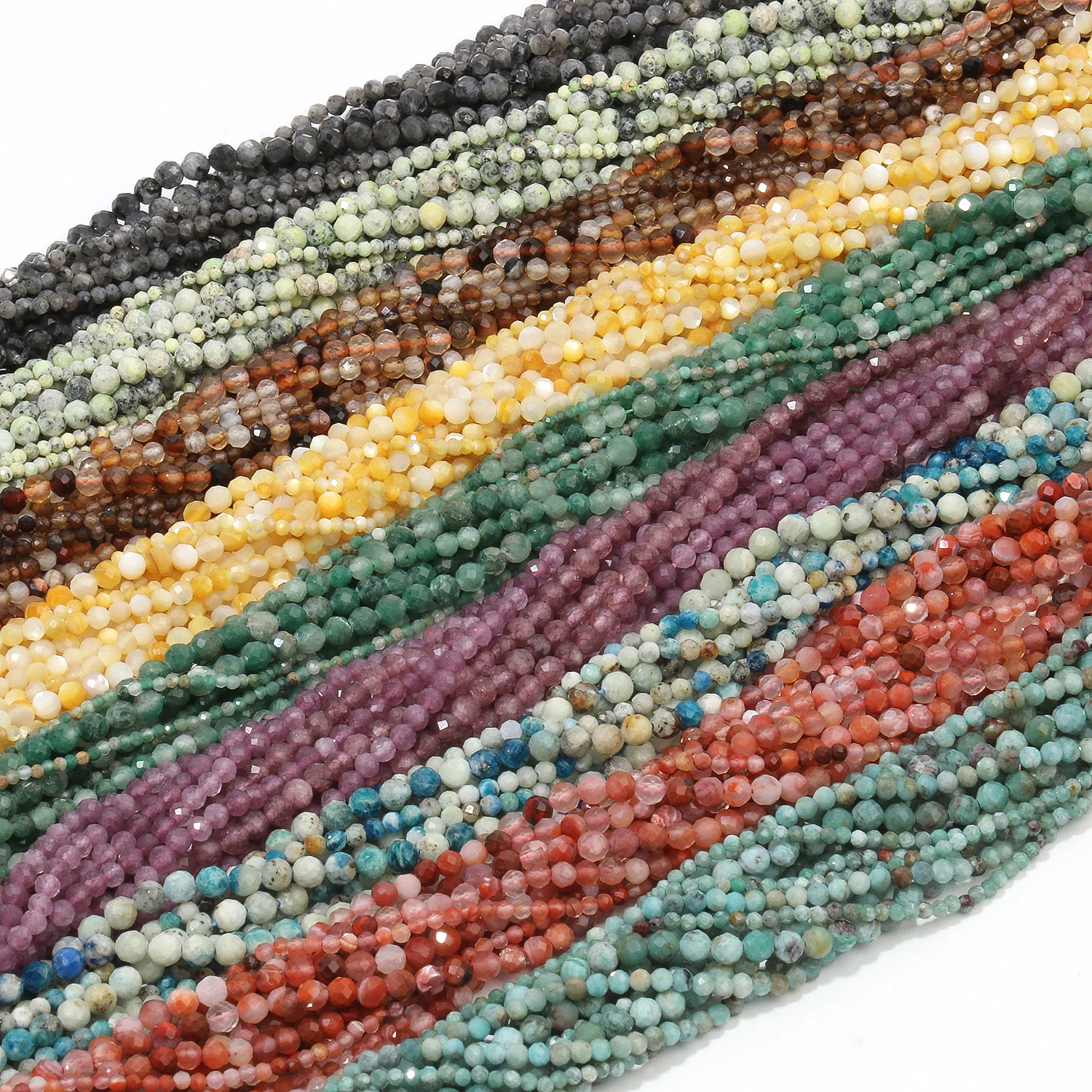 2-3-4mm-Natural-Faceted-Citrine-Opal-Jade-Onyx-Gem-Stone-Beads-Round ...