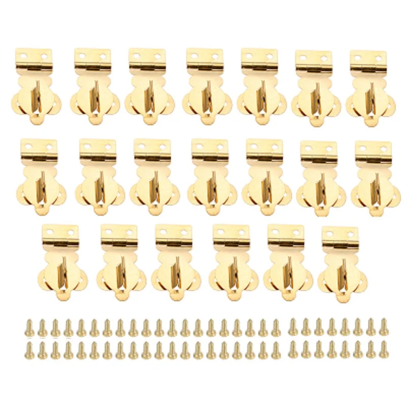 20-Pcs-Home-Drawer-Door-Safety-Padlock-Latch-Hasp-Golden-Locks-Mini ...