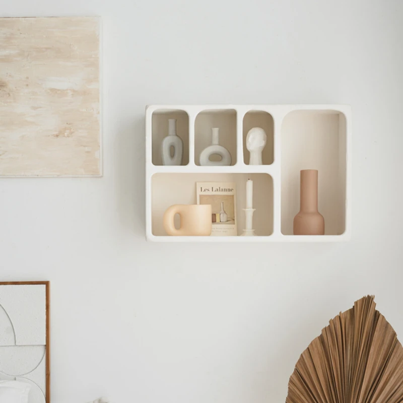 Rectangular-White-Wall-Hanging-Home-Organizer-Modern-and-Minimalist ...