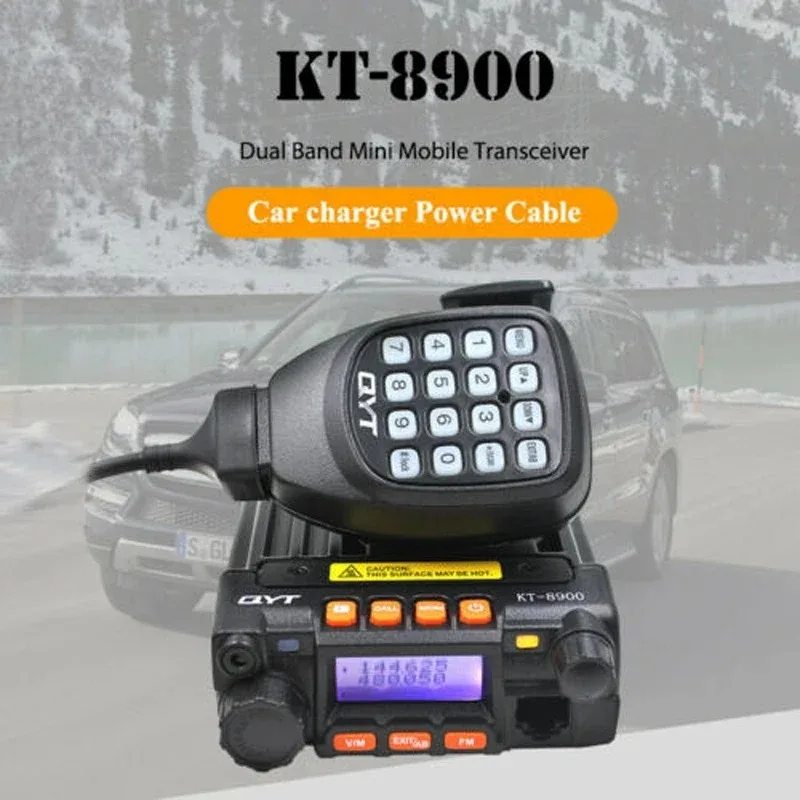 QYT KT-8900 Mini 25W Quad Band UHF VHF Ham CB Car Radio FM Transceiver ...