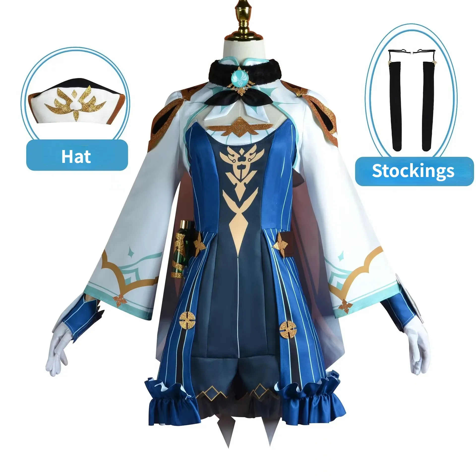 Anime Genshin Impact Sucrose Cosplay Costume Saccharose Wigs Shoes Suit ...