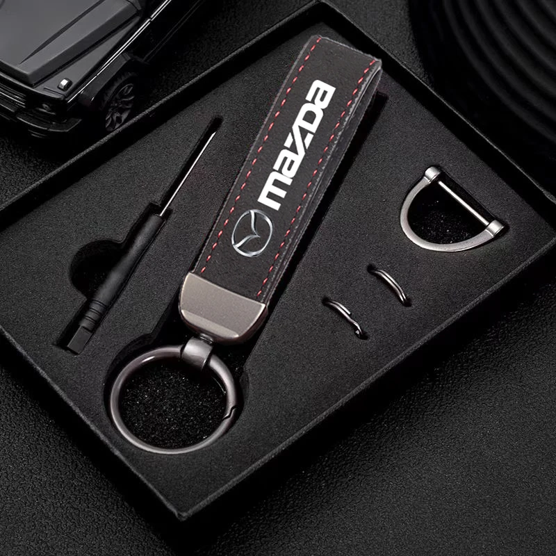 Key Ring Car Keychain Custom Car Emblem Gift For Mazda 5 6 CX3 2 MX5 MS ...