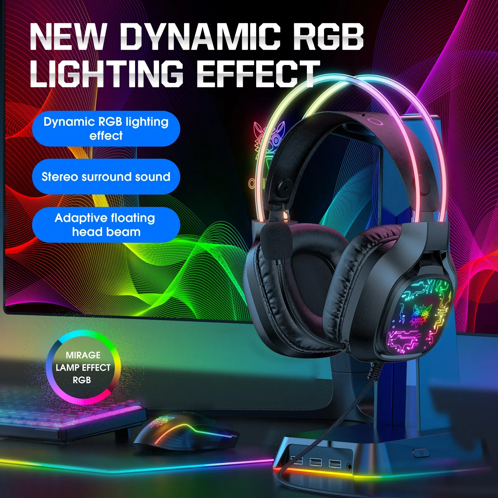 ONIKUMA-Gaming-Headset-Wired-Headphones-Player-PC-PS4-with-RGB-Light-HD ...