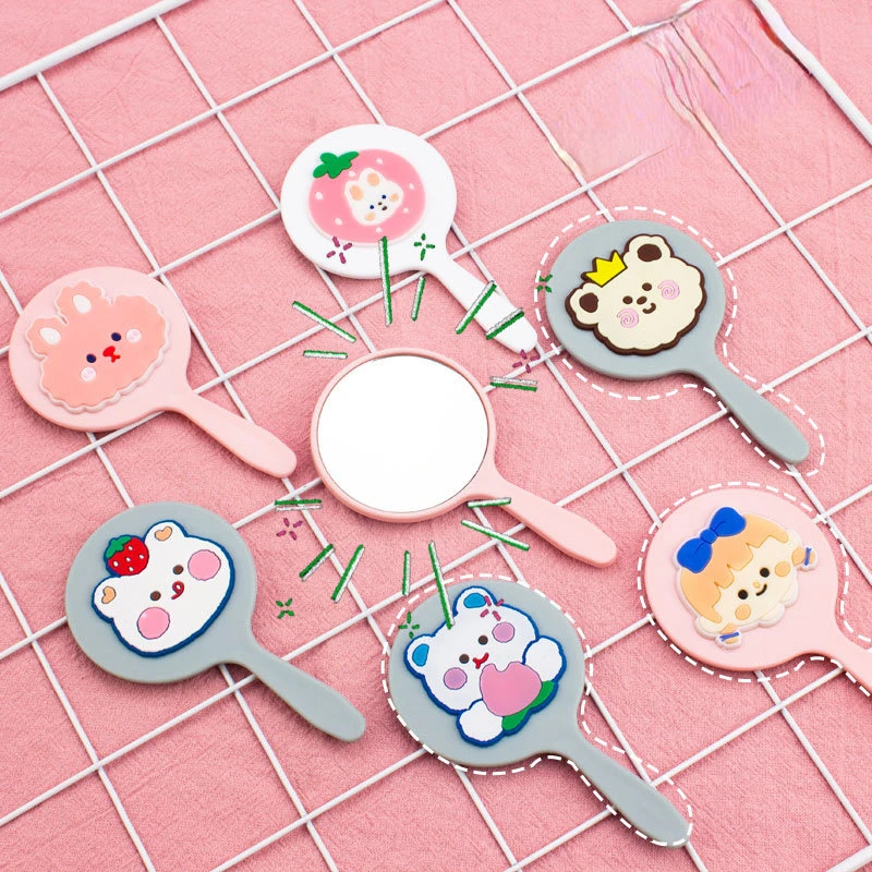 Korean-Cute-Mini-Makeup-Mirrors-Portable-Hand-held-Pocket-Hand-Mirror ...