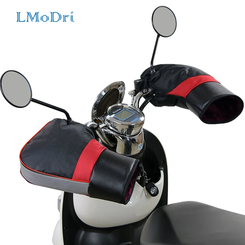 LMoDri Motorcycle Handlebar Mittens Hand Covers Warmer Waterproof ...
