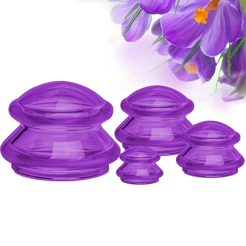 1-4Pcs-Silicone-Cupping-Therapy-Set-Vacuum-Suction-Cup-Body-Massage ...