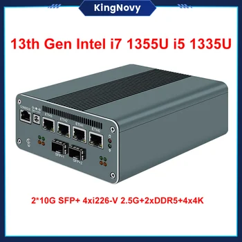 13th Gen Mini PC Intel i7 1355U i5 1335U 2*10G SFP+ Optical 4x i226-V 2 ...