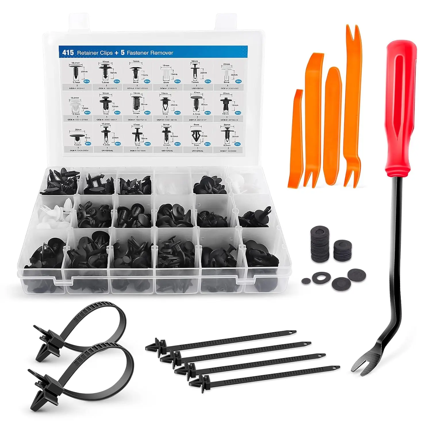 Kit-de-Clips-de-sujeci-n-para-parachoques-de-coche-juego-de-remaches-de ...