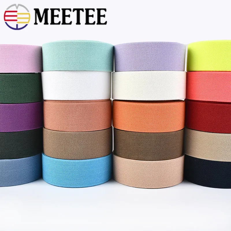 Meetee 4/10meters 38mm Colorful Thicking Elastic Bands Webbing For ...