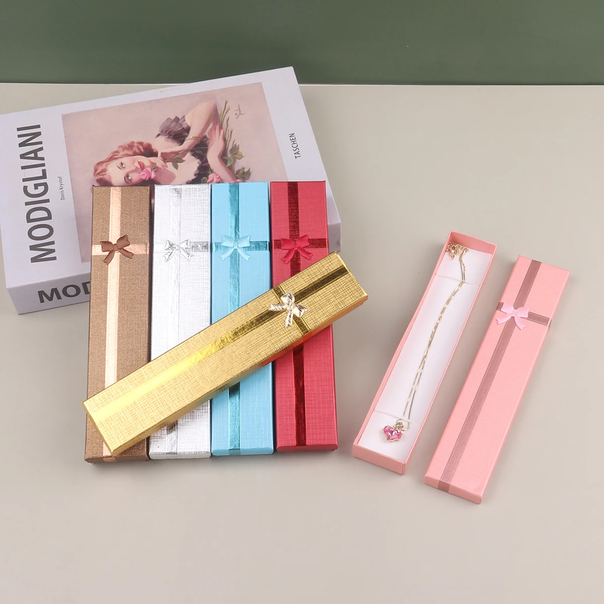 12pcs-set-Multicolour-Necklace-Jewelry-Gift-Box-Packaging-Cardboard ...