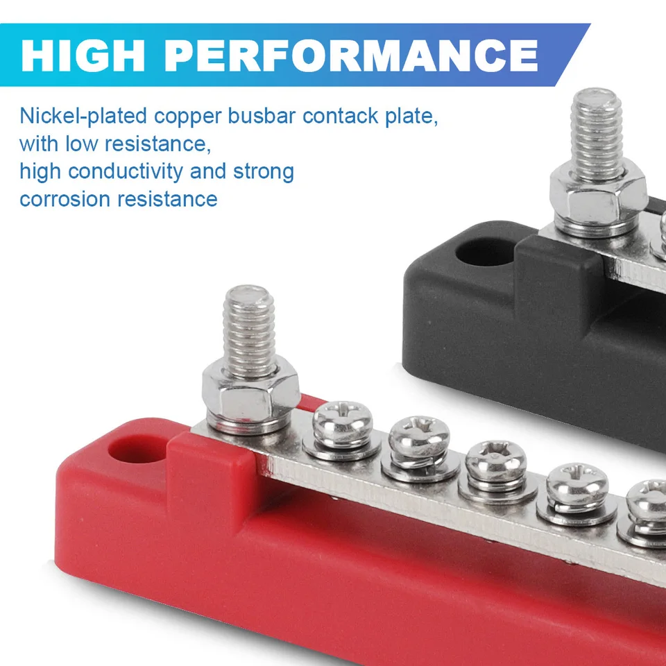 Bus Bar Seamaka 150A 12V-48V Marine Power Distribution Block With Cover ...
