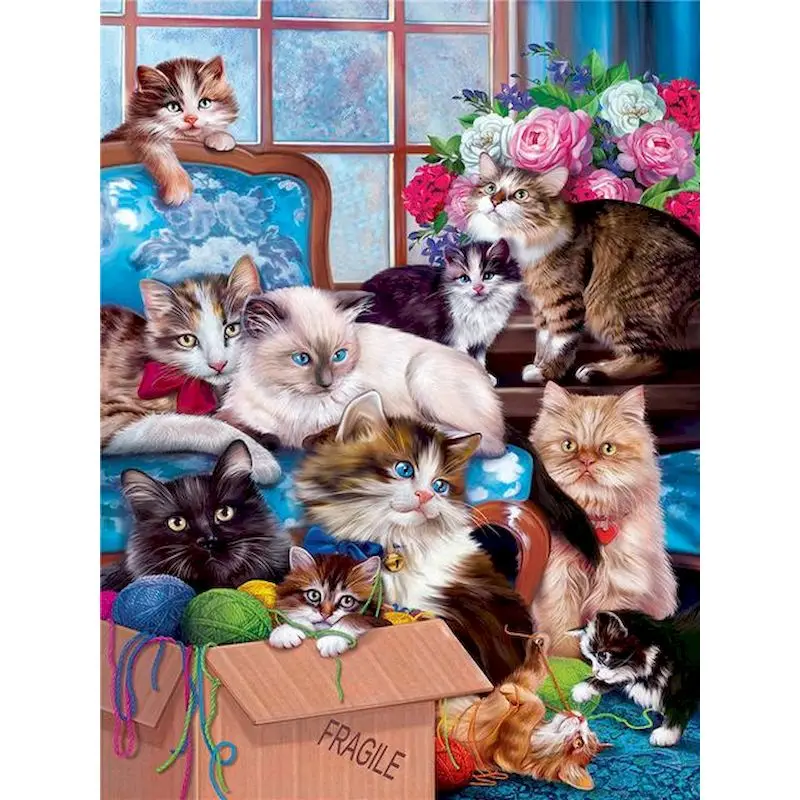 Garden Shed Cats Paint By Numbers