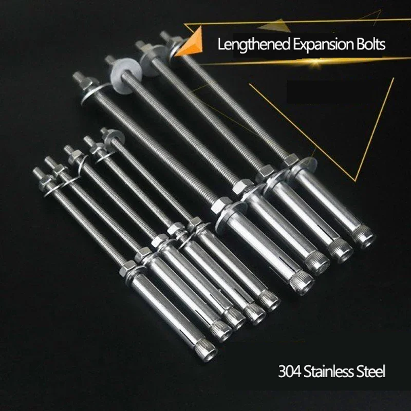Lengthened 304 Stainless Steel Expansion Bolts Wall Anchors Screws For ...