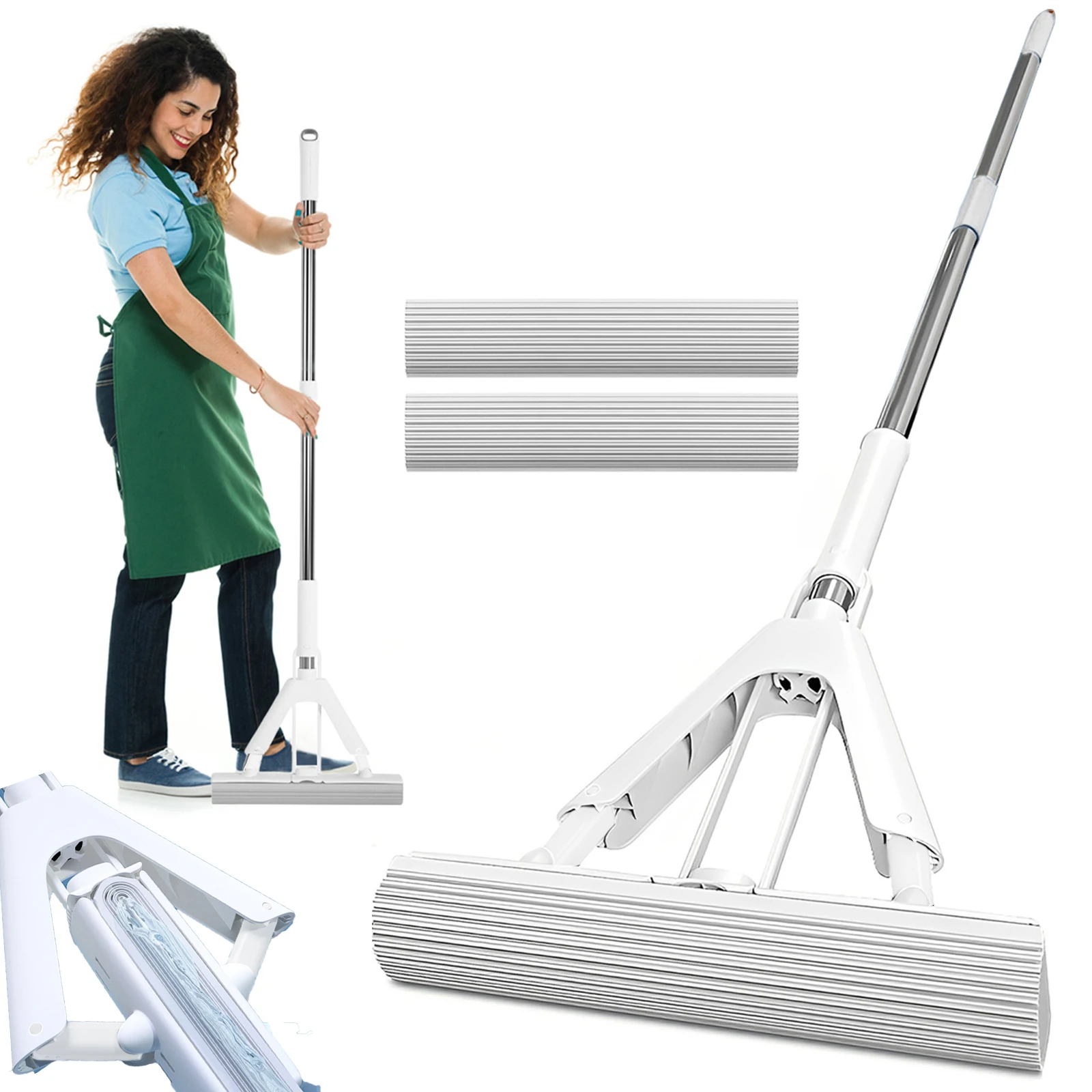 Cleaning-Supplies-Squeeze-Self-draining-Mop-Wood-Floor-Tiles-Spin ...