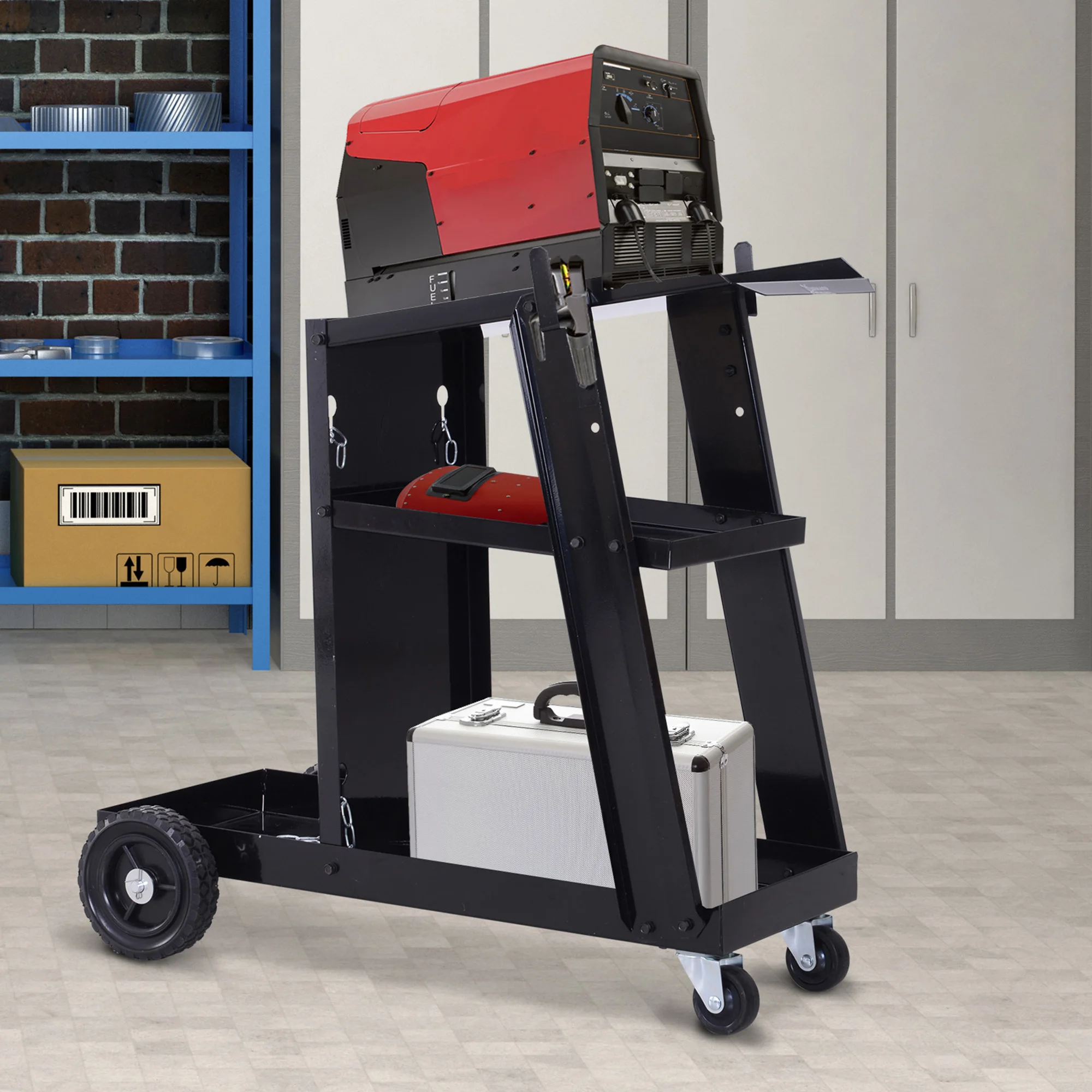 DURHAND Three-Tier Welding Cart Welder Trolley for Gas Bottles w ...