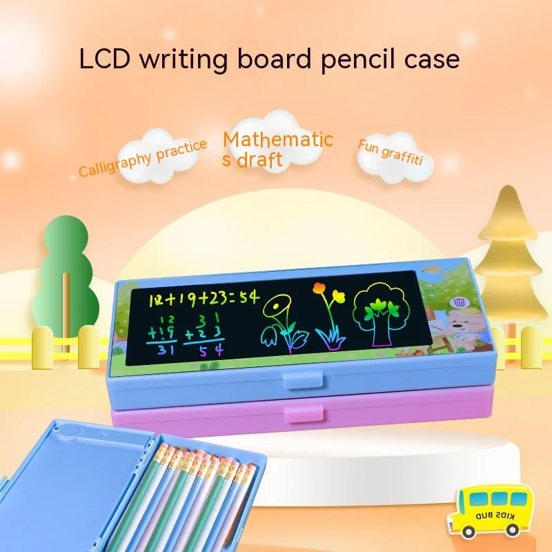 New-Cartoon-Pencil-Case-Eye-protection-LCD-Writing-Board-Stationery ...