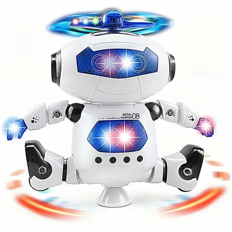 Kids-Robot-Rotating-Dance-Toys-With-Music-LED-Light-Electronic-Walking ...