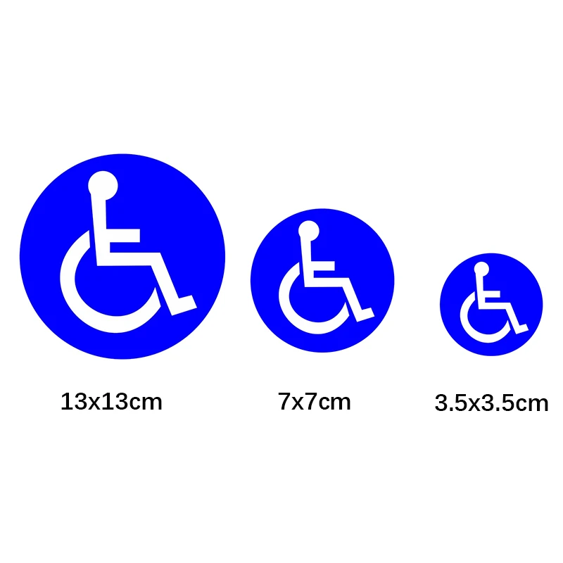 13cm*13cm Personality Customization Disabled Wheelchair Handicap Round ...