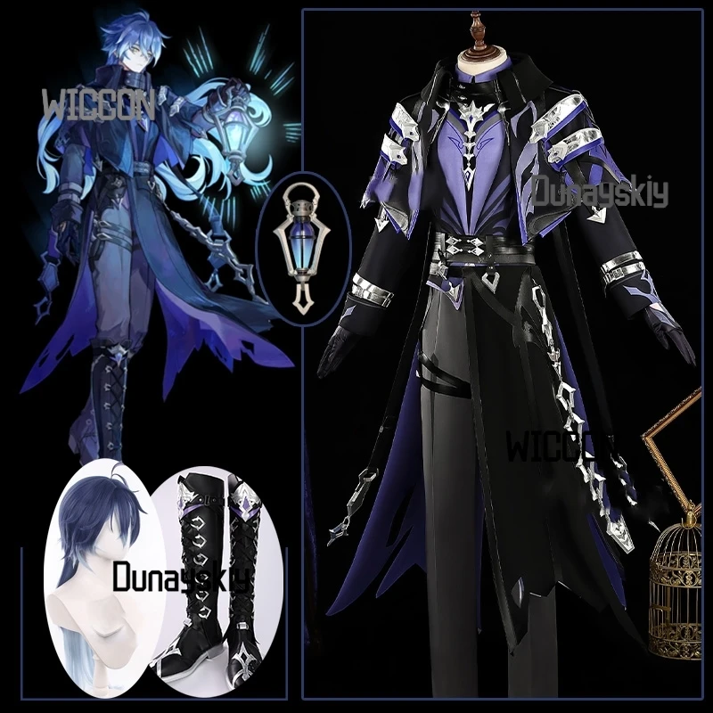 Game Genshin Impact Flins Cosplay Costumes Wig Accessions Light Cool ...