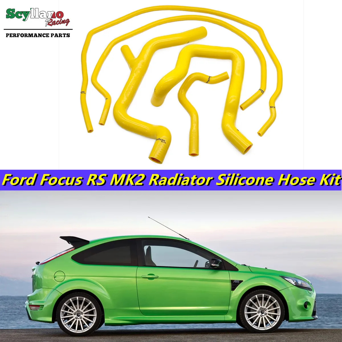 Scyllano-Racing-Silicone-Radiator-Water-Hose-Kit-For-Ford-Focus-RS-MK2 ...