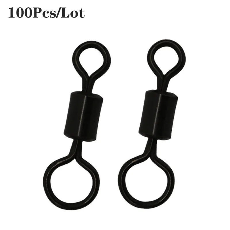 100Pcs-Lot-Carp-Fishing-Accessories-Rolling-Solid-Swivel-Big-Eye ...