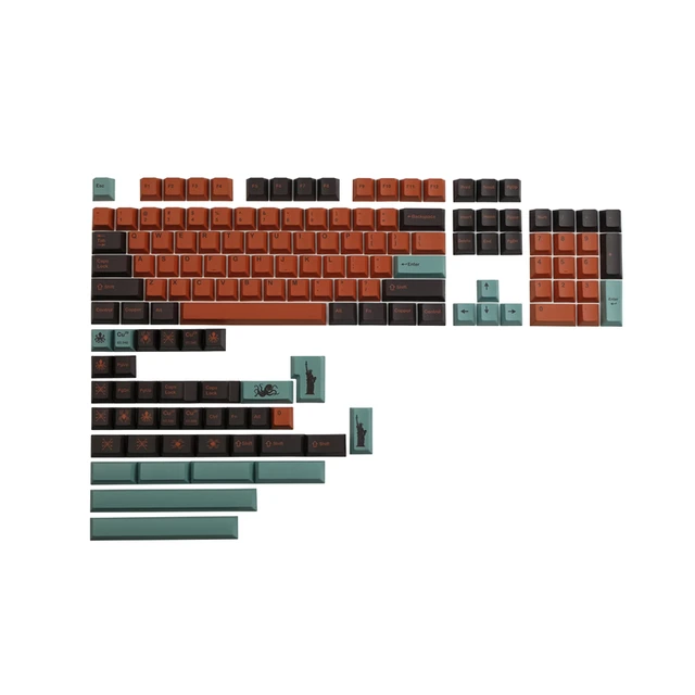 Gmk Copper Cthulhu Theme Cherry Profile Keycaps, 140 Keys Keycap Set ...