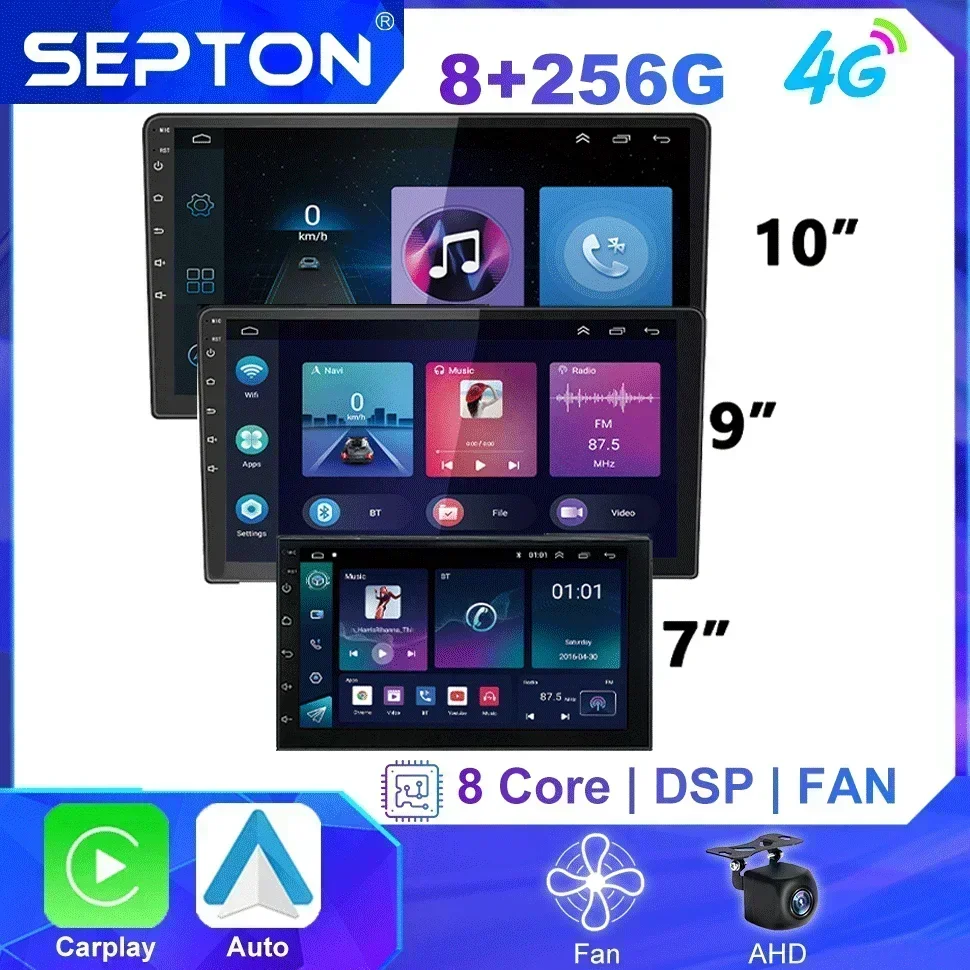 SEPTON-7-9-10-Universal-Car-Audio-Car-Radio-Android-12-Autoradio ...