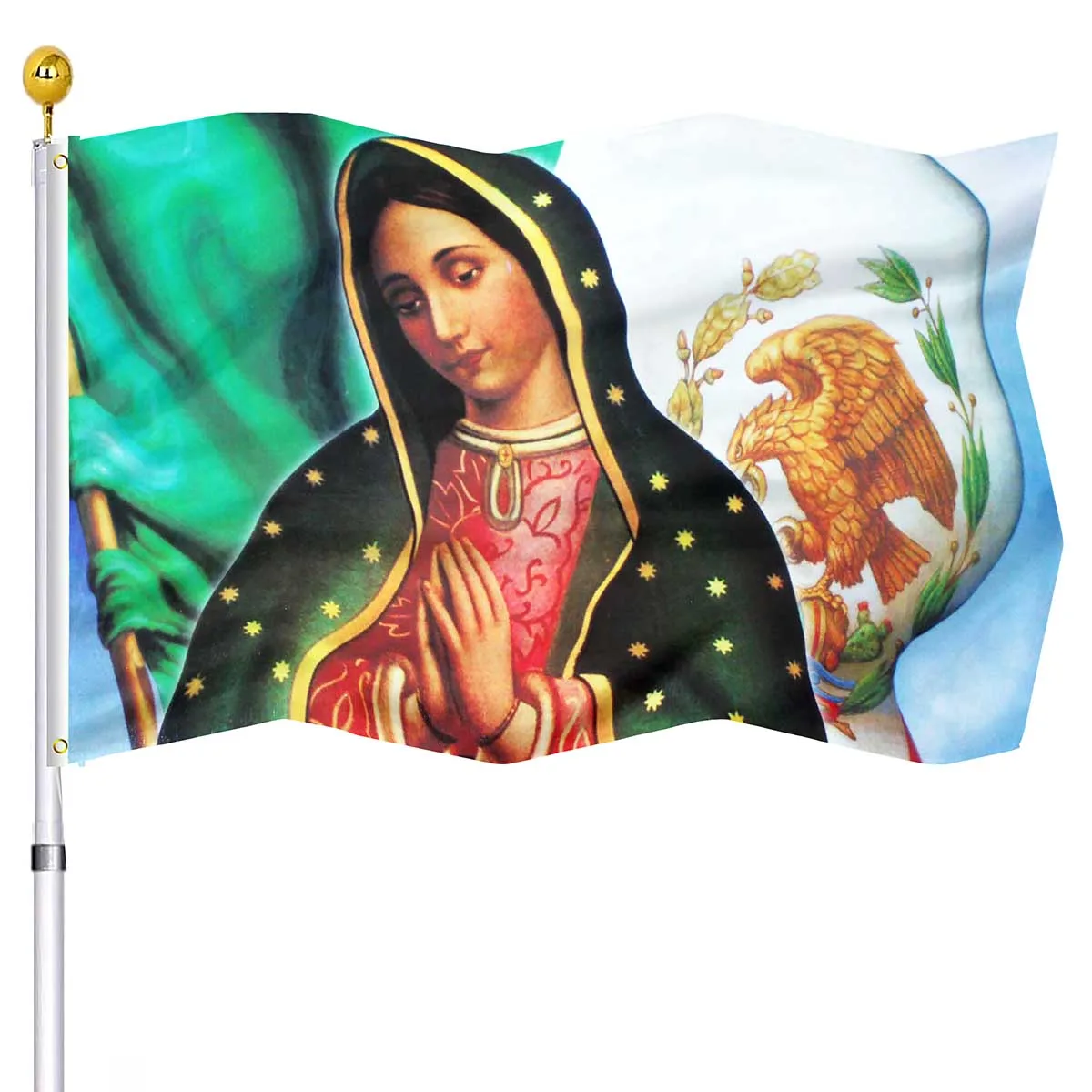 Mexican Flag Virgin Mary