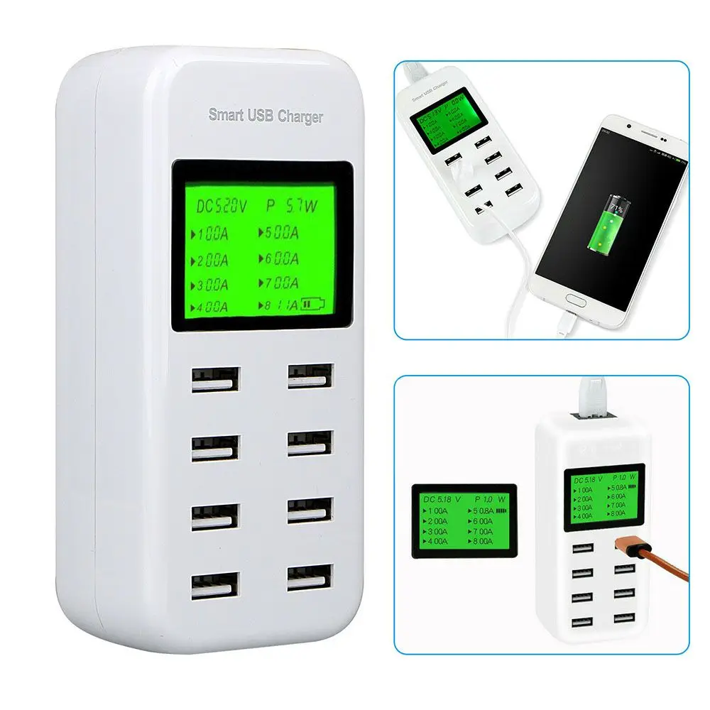 6 Port Usb Smart Charging Station Charger | Multi Charger Usb Station ...