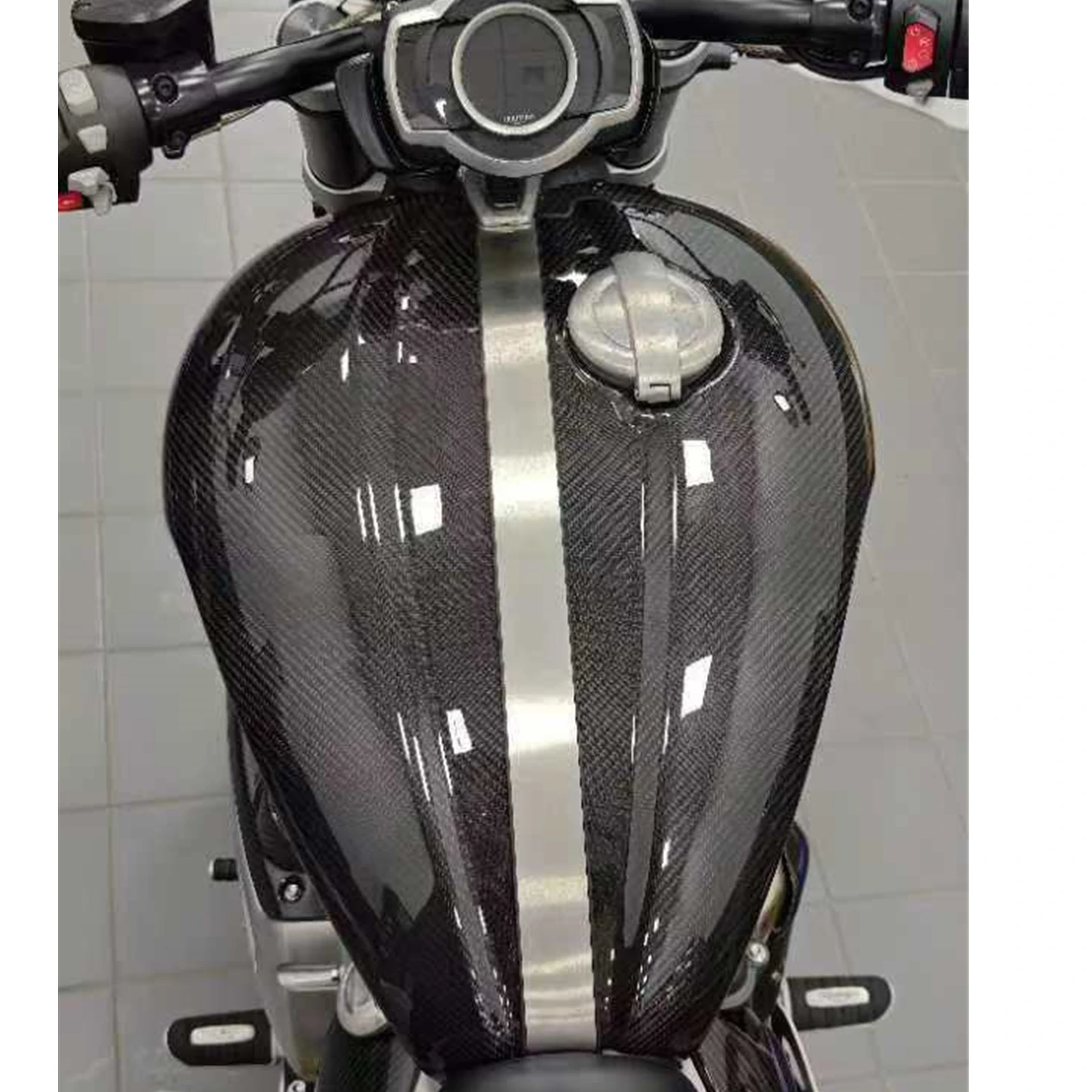 Motorcycle Carbon Fiber Fuel Tank Cover Trim Protector For Triumph ...