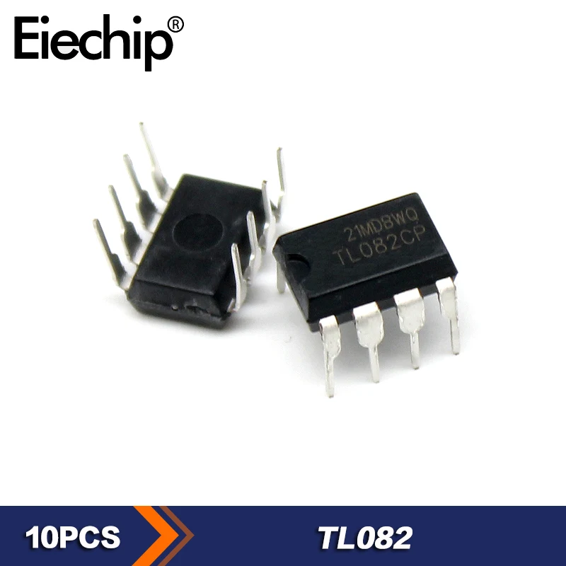 10pcs/lot TL082CN TL082 DIP-8 Integrated Circuit JFET-Input Operational Amplifiers Electronic IC ...