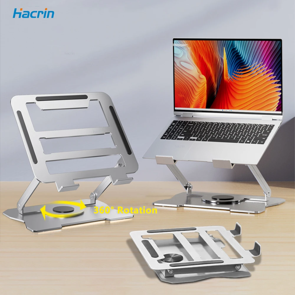 Laptop-Stand-Aluminum-Alloy-360-Adjustable-Foldable-Portable-For ...