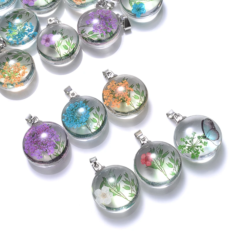 3Pcs-Preserved-Flower-Acrylic-Charms-Natural-Immoral-Daisy-Hibiscus ...