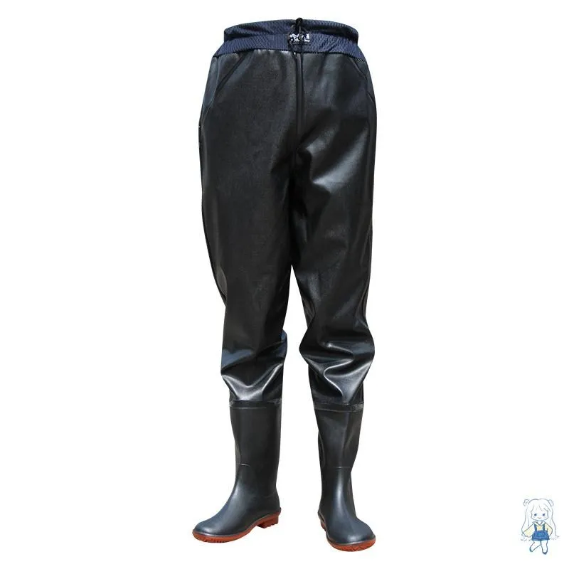 New Breathable Anti-wear Half Body Wading Pants Waterproof Pvc Boots ...
